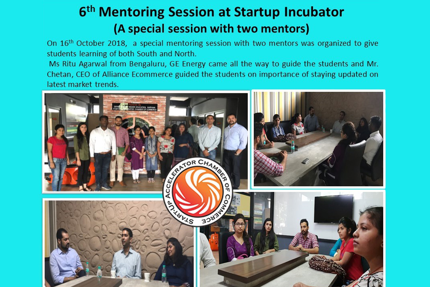 6th Mentoring Session at Startup Incubator (Mr. Chetan, Ceo of Alliance ...