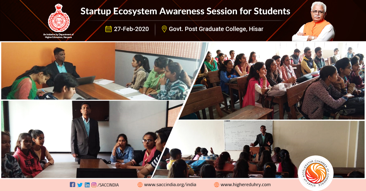 Startup Ecosystem Awareness Session - SACC- Startup Accelerator Chamber ...