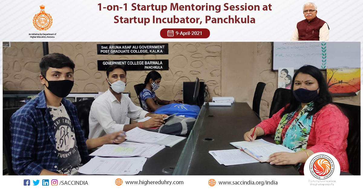 1-on-1 Startup Mentoring Session at Startup Incubator, Panchkula - SACC ...